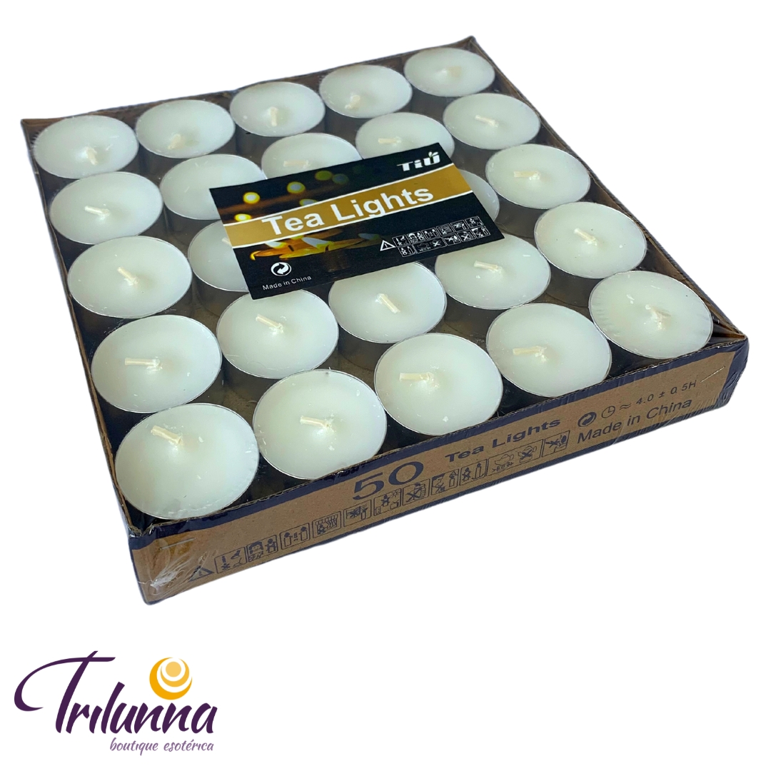Velas Rechaud Branca S/Aroma – 50 Un/4Hrs – Conto de Fadas