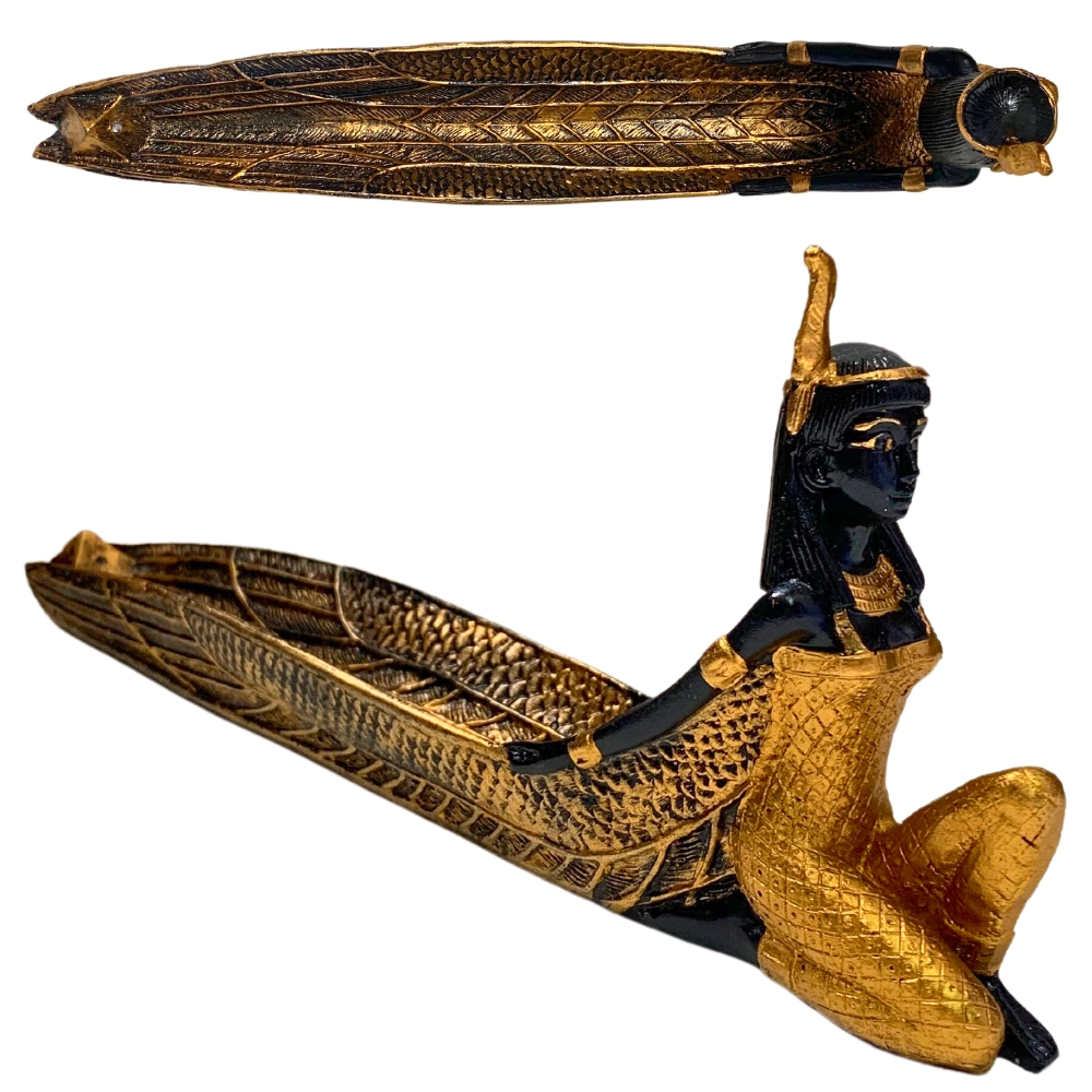 Incensário Régua Ísis Basiria Dourado 24cm – Conto de Fadas