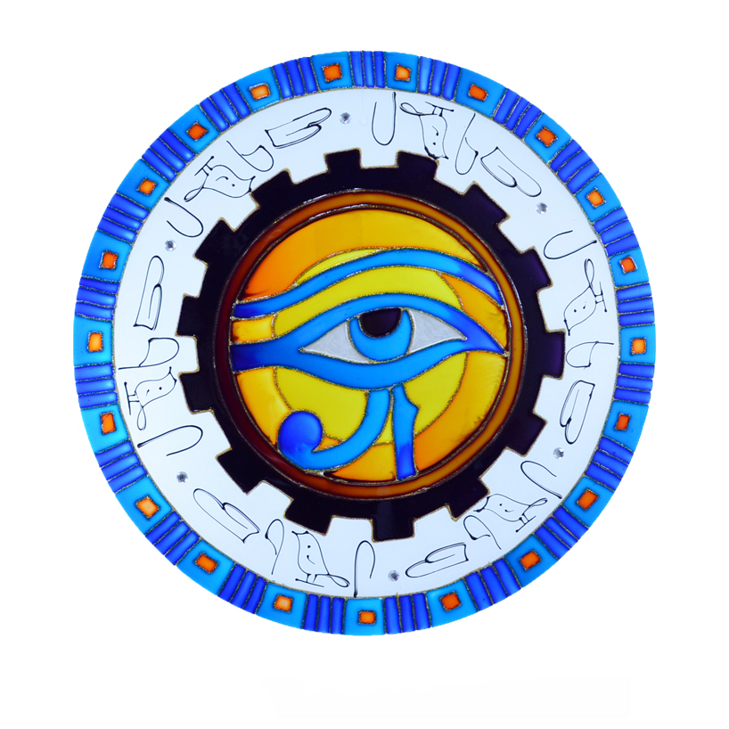 Mandala de Vidro Olho de Hórus 14cm – Conto de Fadas